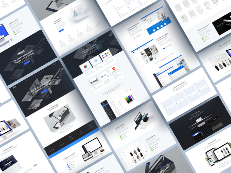 Feature Page for Cesis WordPress Theme by Tran Mau Tri Tam on Dribbble
