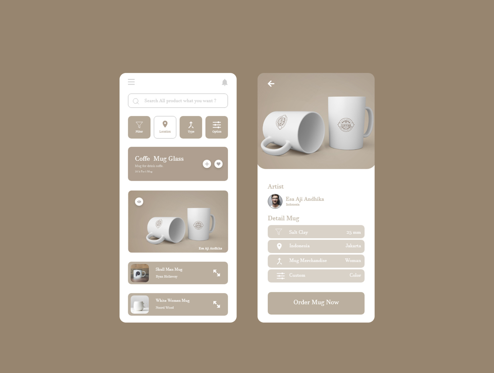 Mug Ui Ux Design by Esa Aji on Dribbble