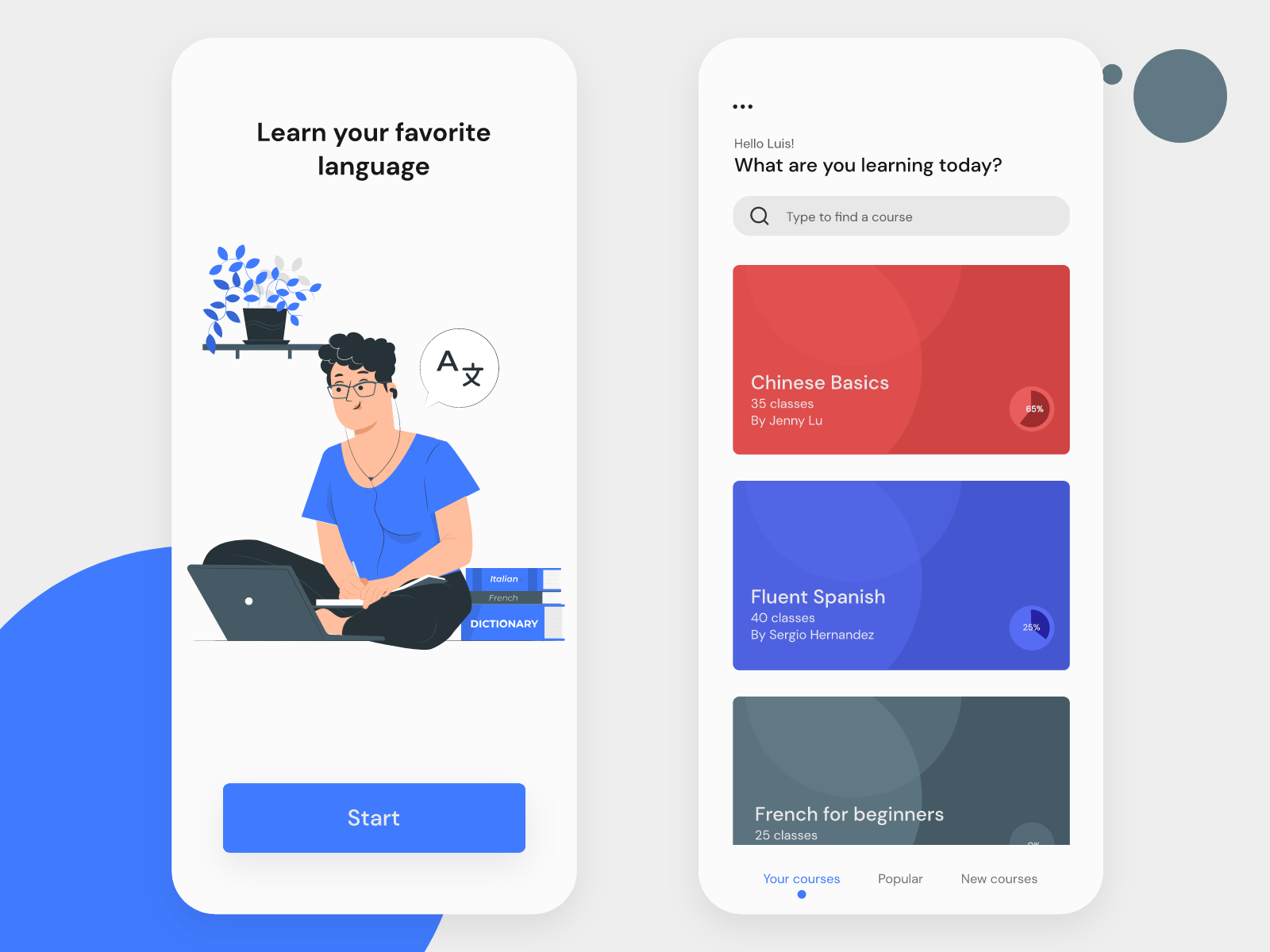 Language Learning Platform by Luis Escoto on Dribbble