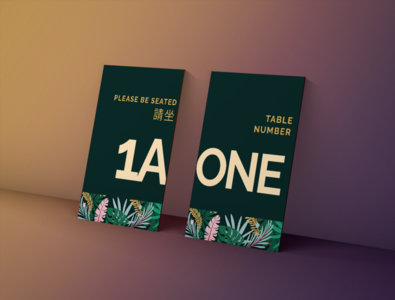 Bilingual Wedding Table Numbers by Jenny Huang on Dribbble