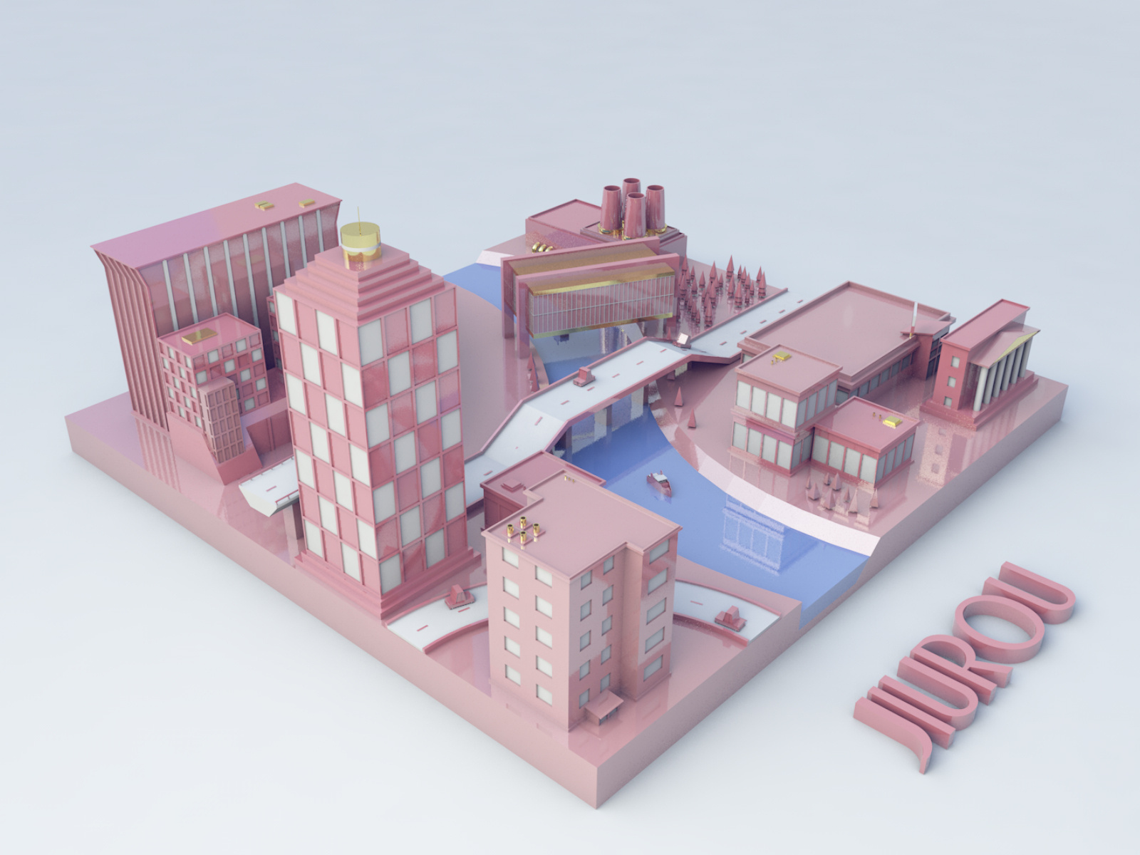 C4D CITY by JiuRou on Dribbble