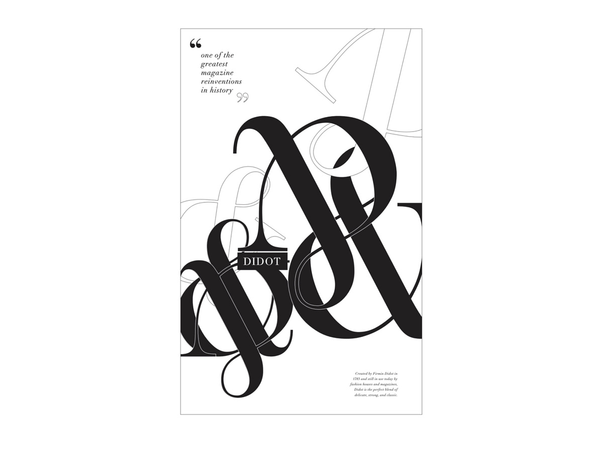 Didot Typeface Poster by Ashley Wang on Dribbble