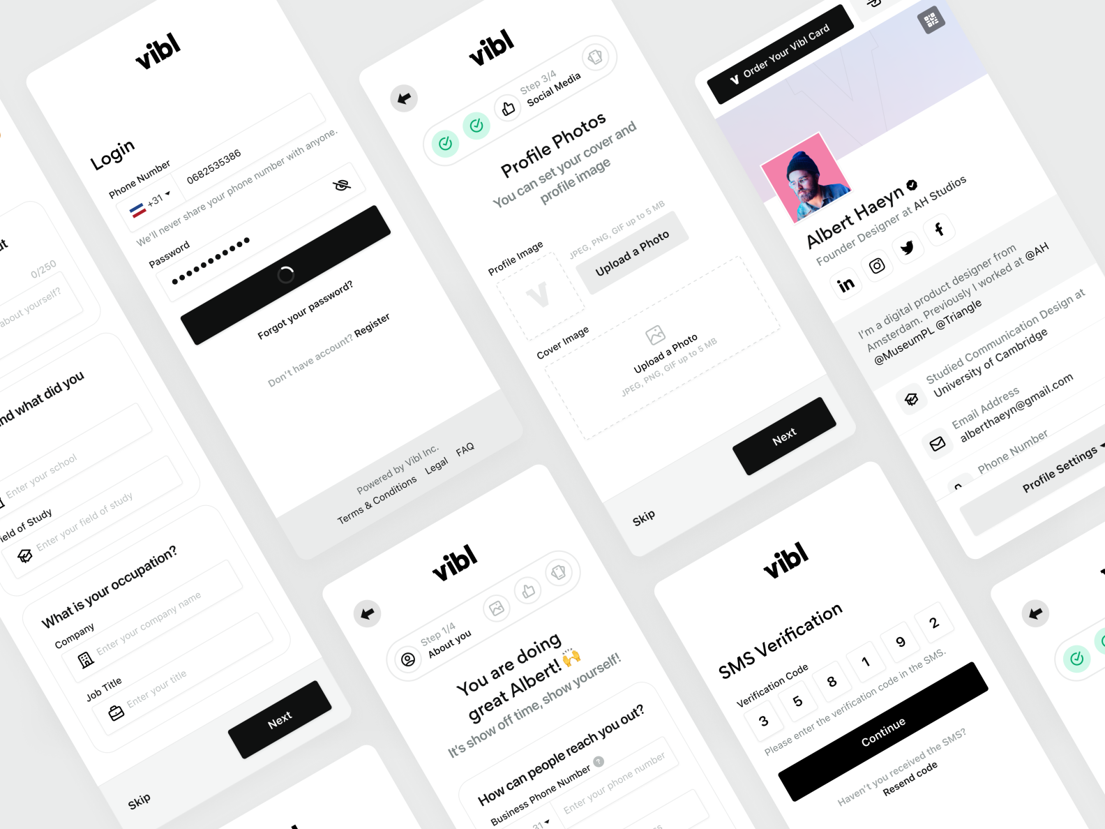 Vibl Sign Up Mobile by Mertcan Esmergül on Dribbble