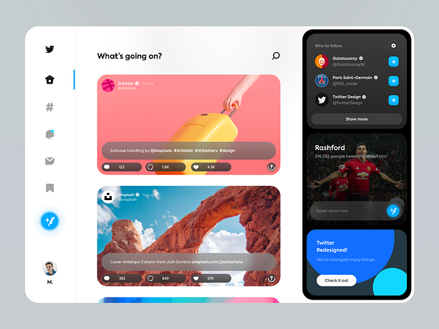 Twitter Concept Dashboard by Mertcan Esmergül on Dribbble