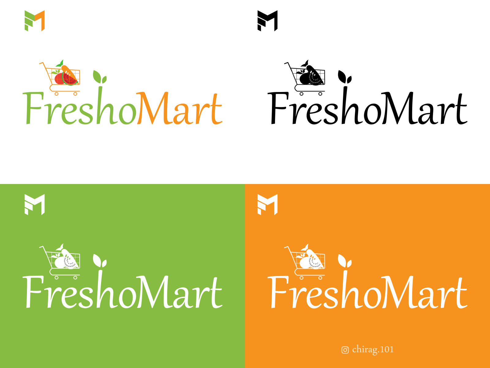 Logo Design - FreshoMart by Chirag Ramchandanee on Dribbble