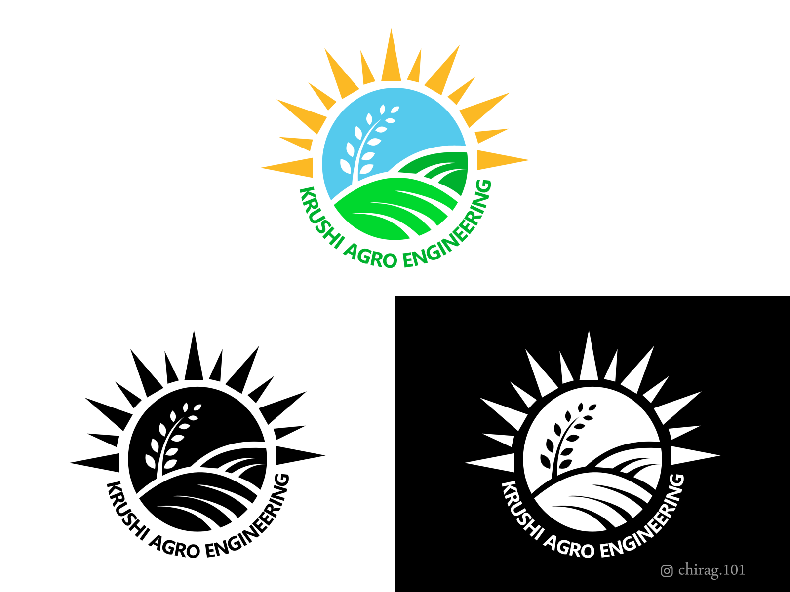 Logo Design - Krushi Agro Engineering by Chirag Ramchandanee on Dribbble