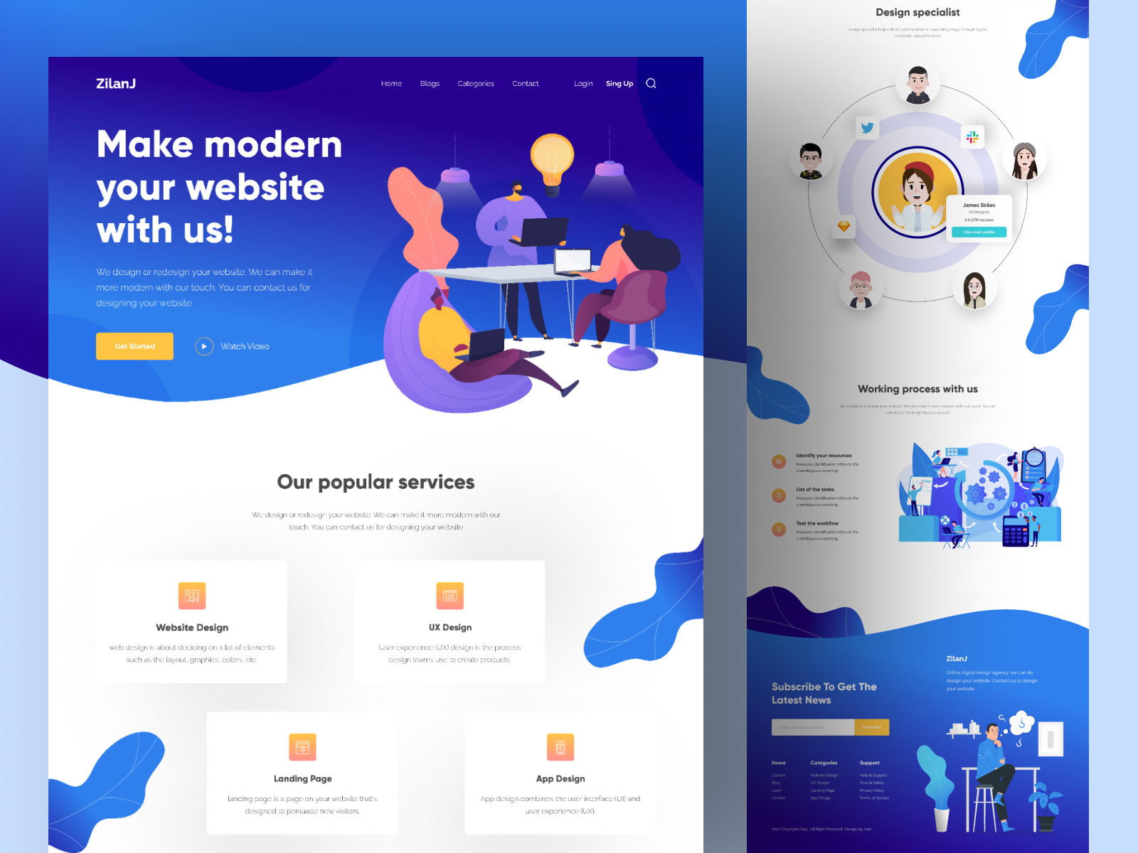 Digital Agency landing page by Zilan on Dribbble