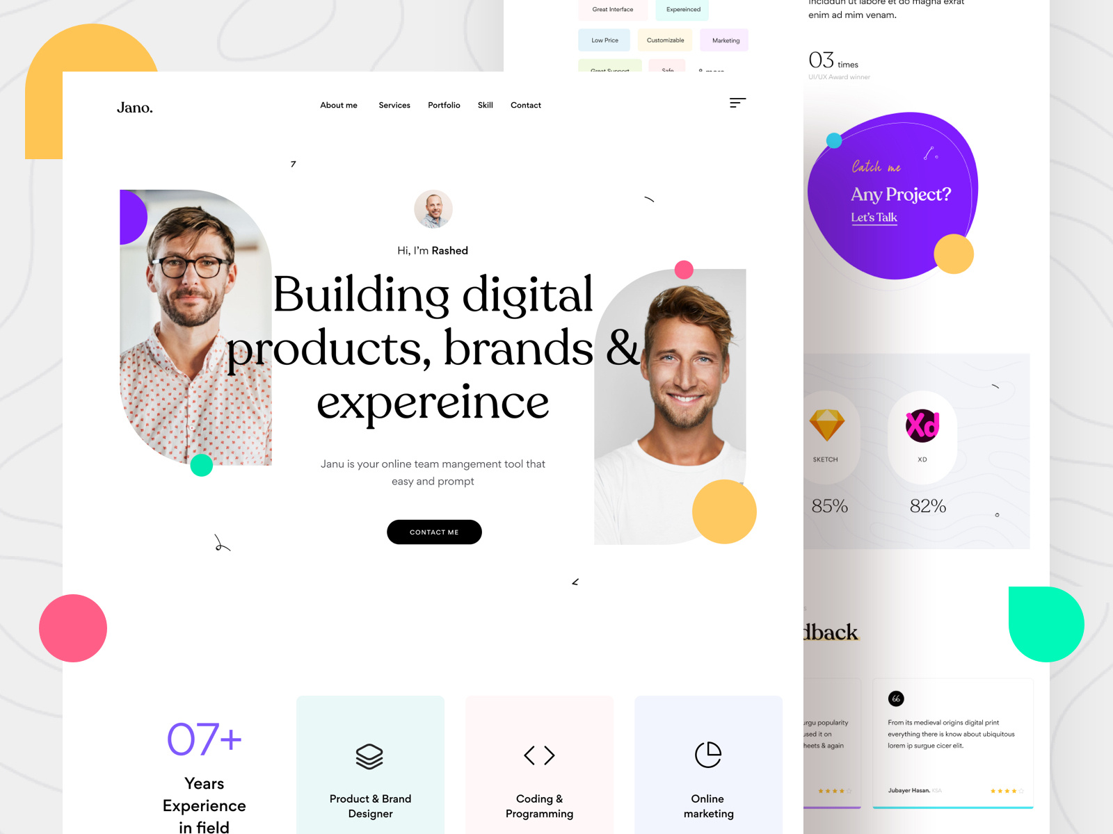 Personal Portfolio by Rashedul Kabir on Dribbble