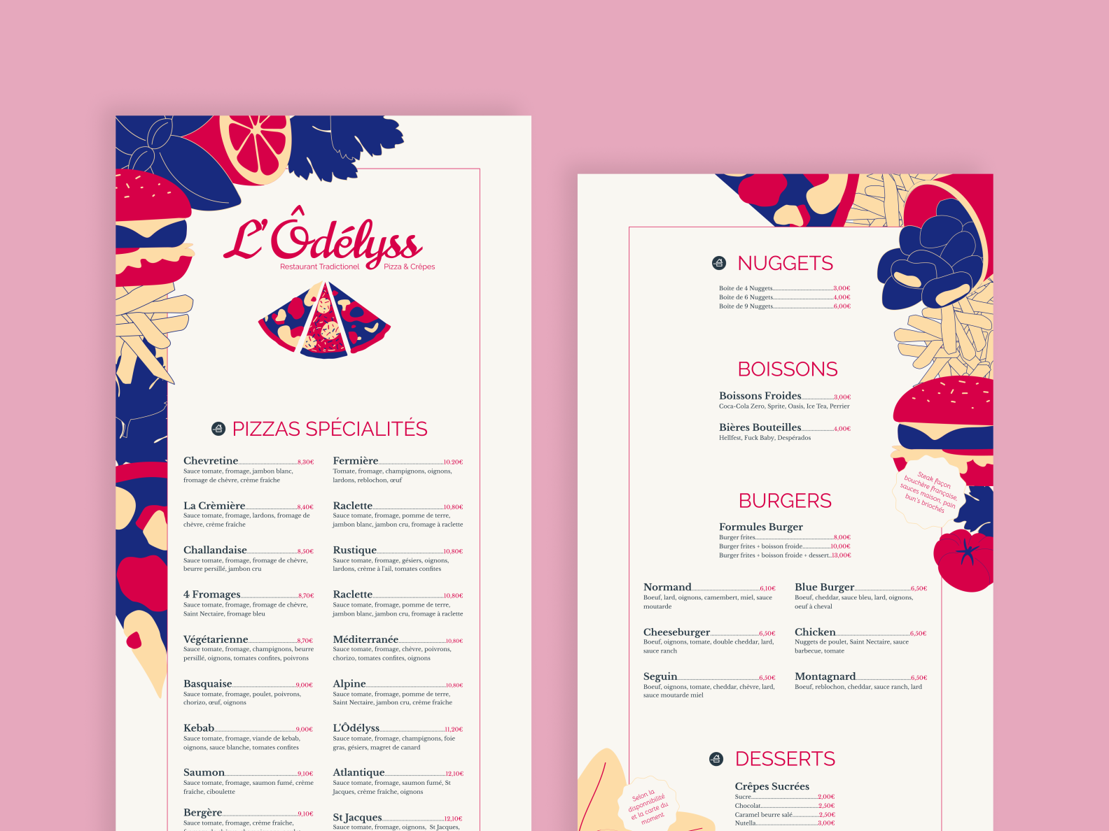 Pizzeria restaurant - Takeaway menu foldable flyer top by Angelique ...