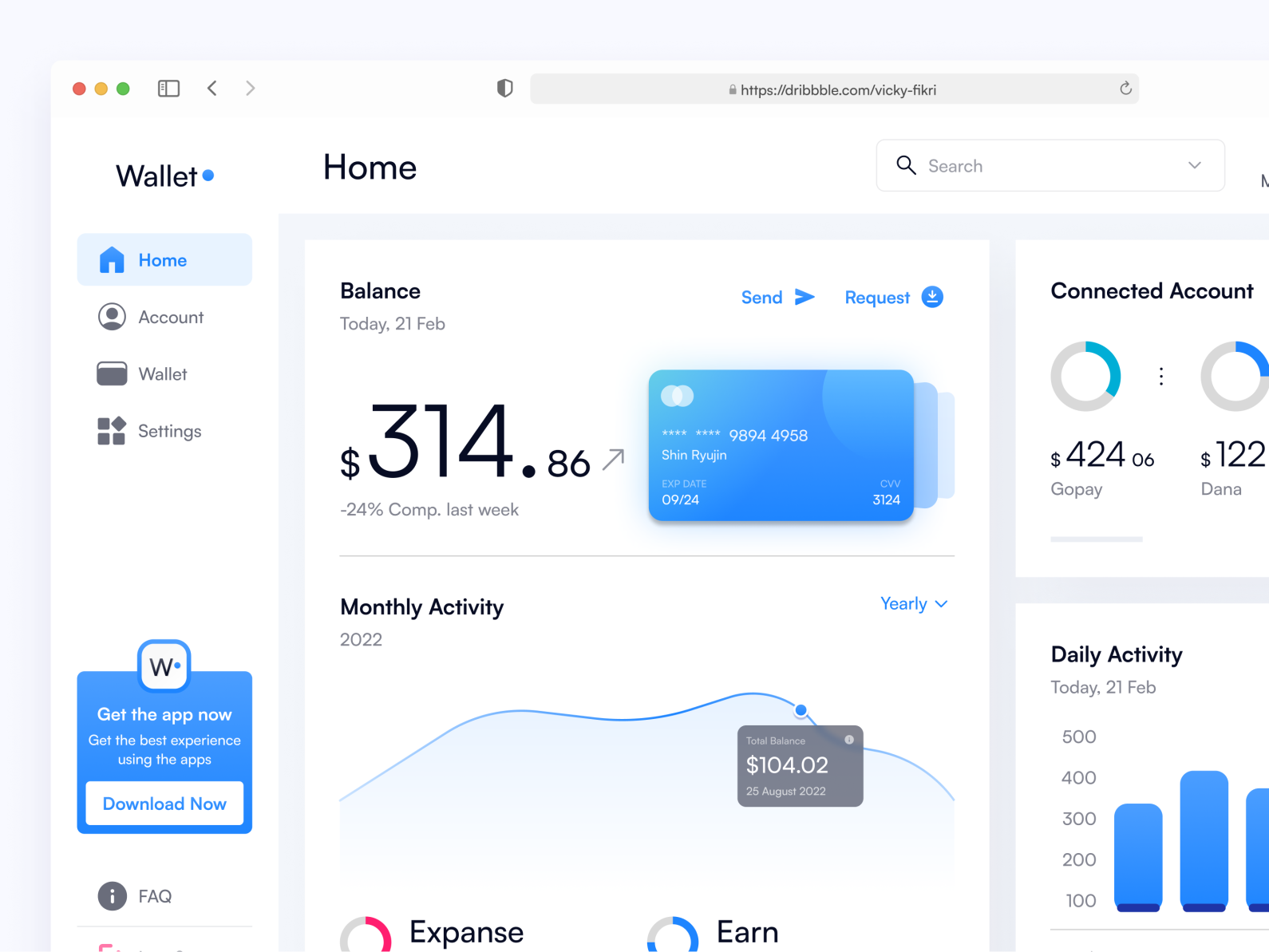 Wallet - Money Manager Dashboard by Vicky Fikri 🦇 for SLAB Design ...
