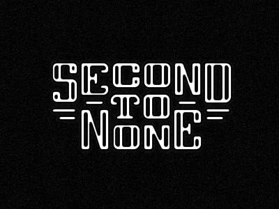 Second to None by Dan Cassaro on Dribbble