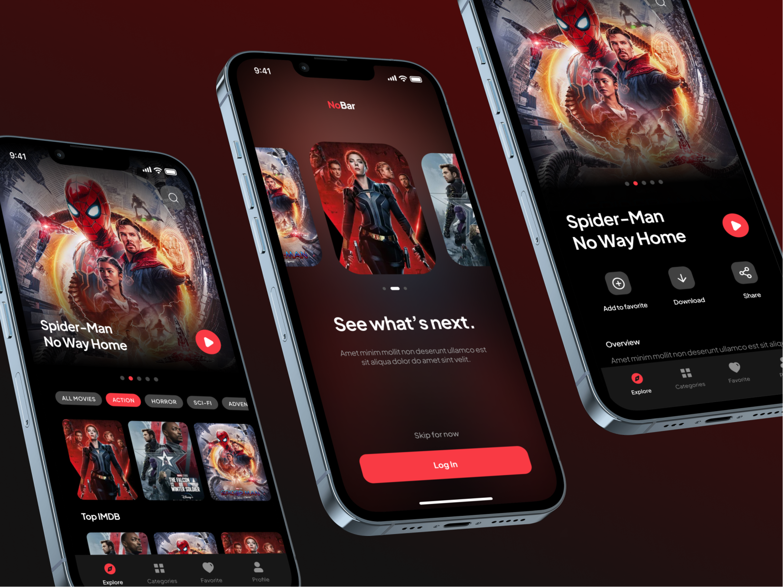 NoBar - Movie Application - Mobile UI Design by Dave Maulana Ferros on ...