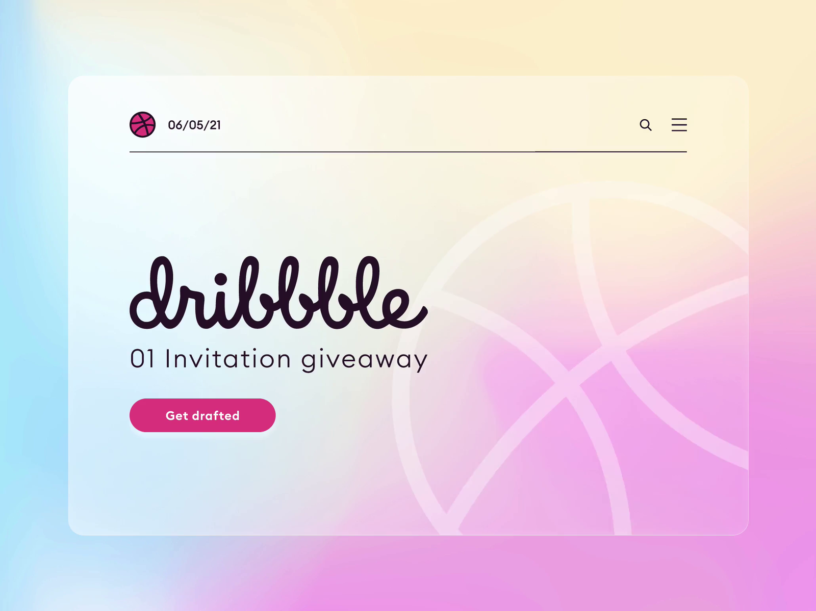 Dribbble invite by Charly Leguerrier on Dribbble
