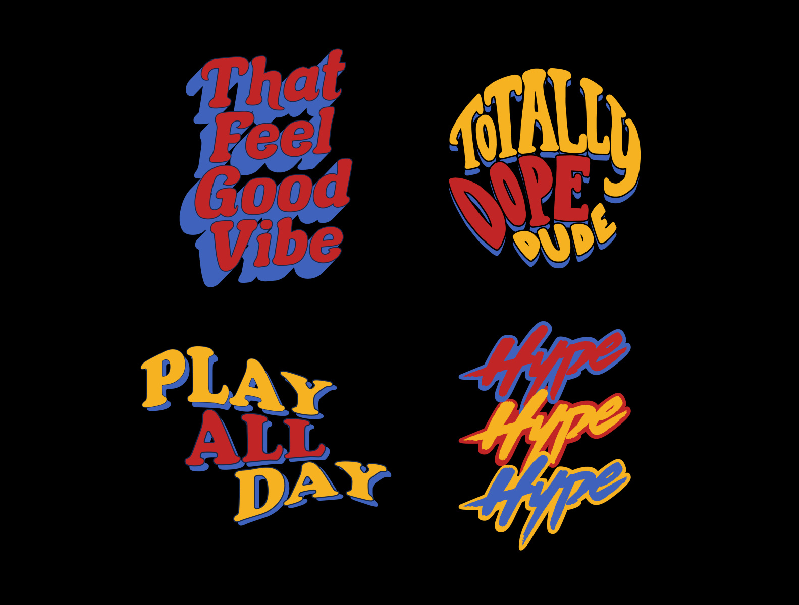 Slogan Sticker Sets - B by Angel Raymundo on Dribbble