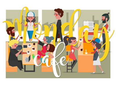 Monday Cafe by SkyClick on Dribbble