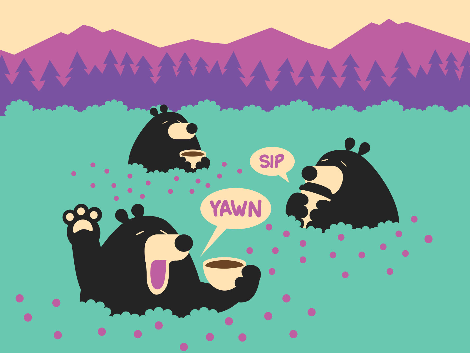 Bearly Awake by Daniel Hawkins on Dribbble