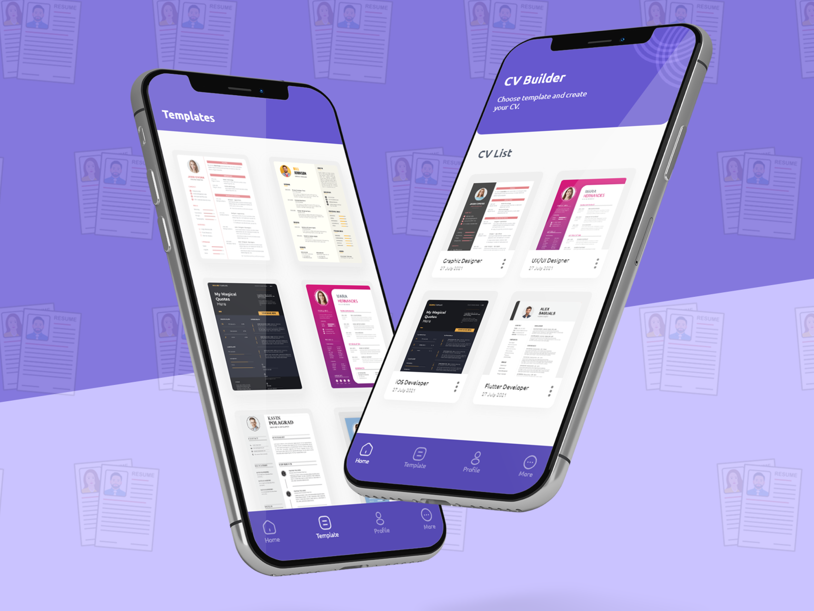 CV Maker | Resume Builder App UI Design by Fatima zahid on Dribbble