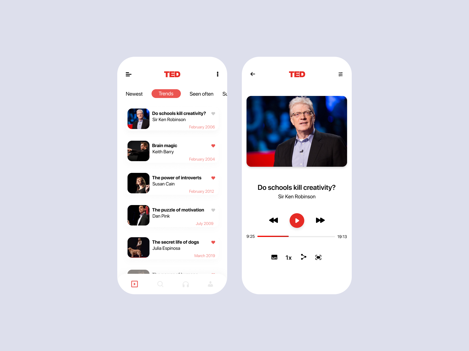 Ted Conference Redesign Concept by Visualize Interface on Dribbble