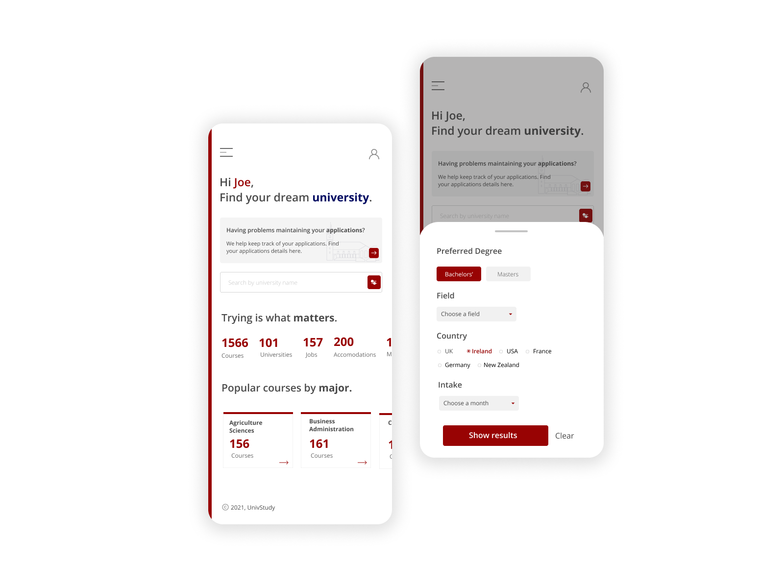 Univstudy. University application app for students by Pragati Sharma on ...