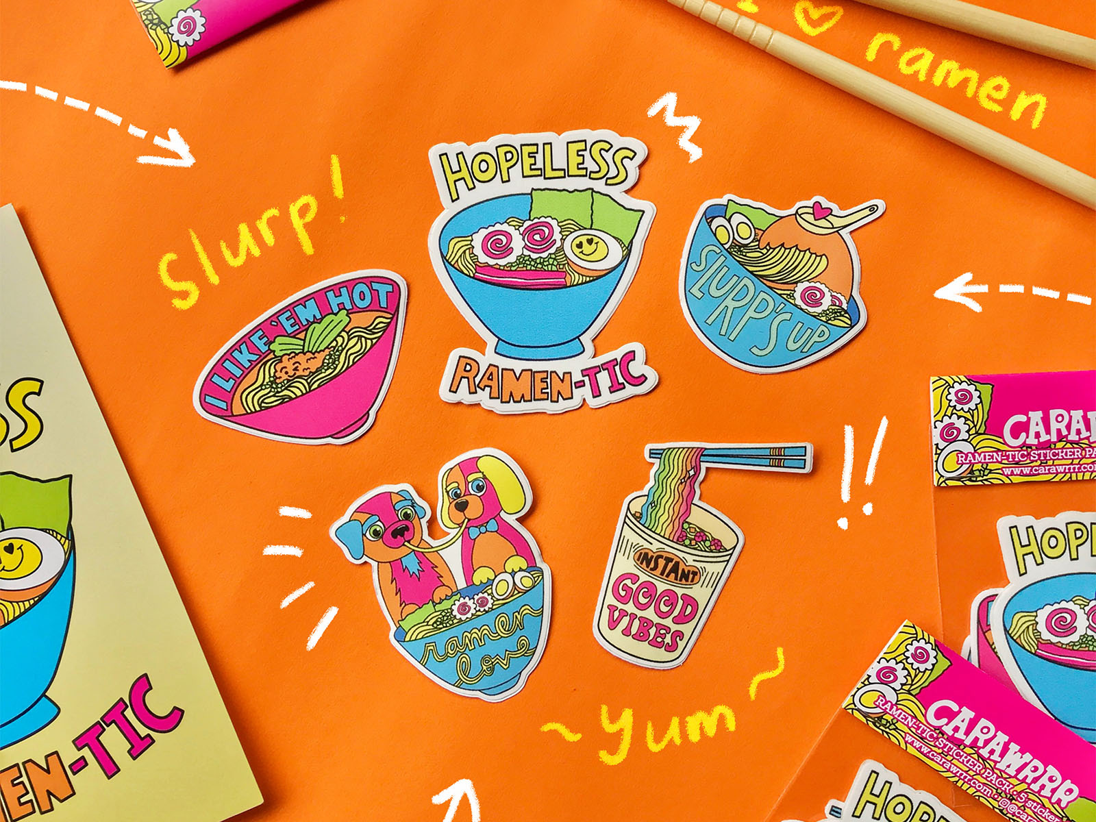 Ramentic Sticker Designs by Cara Gonzalez on Dribbble