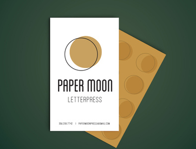 Paper Moon Letterpress Logo by Rebecca Barreda on Dribbble