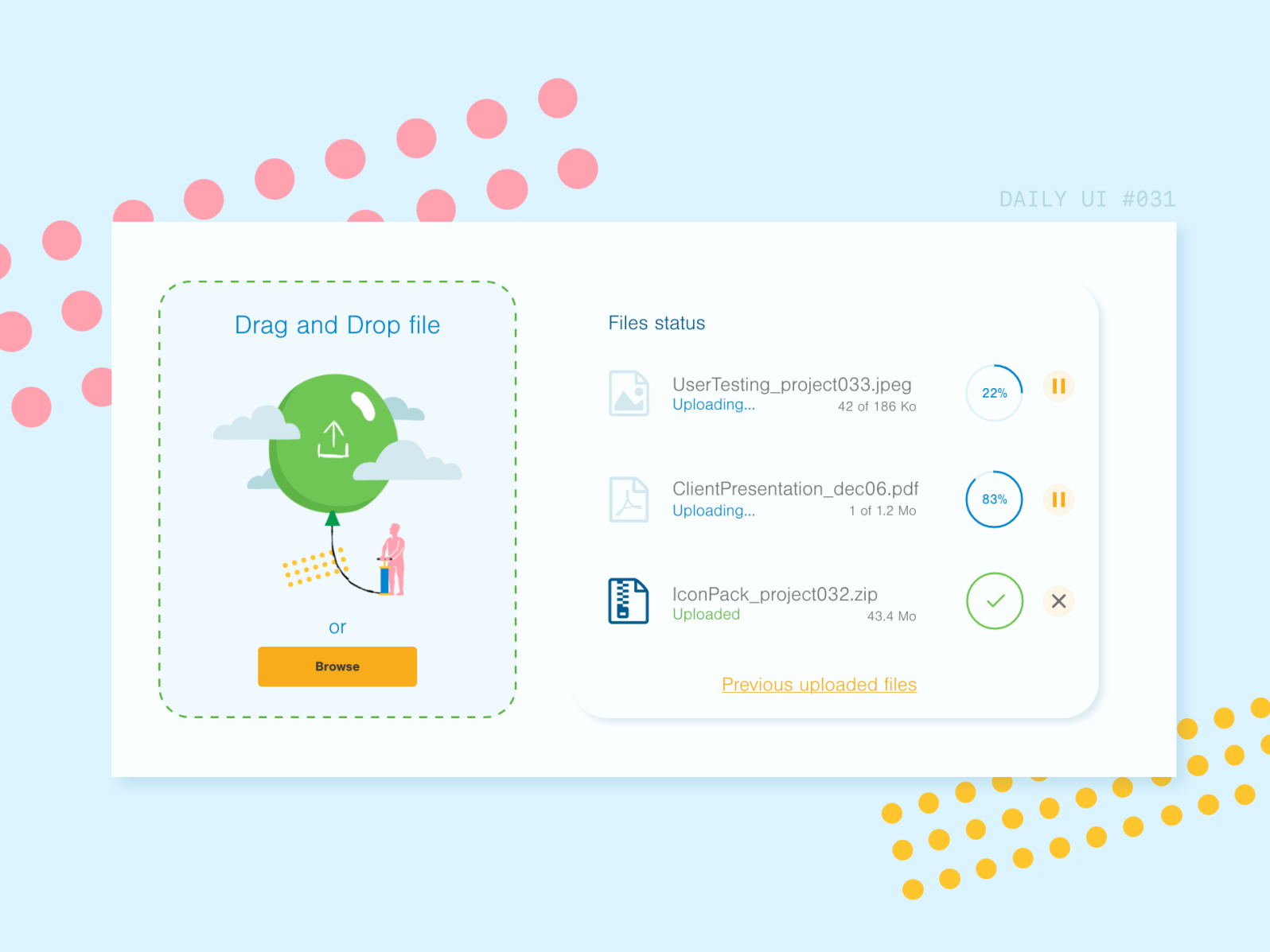 Daily Ui 031 File Upload By Angélique Ouellet On Dribbble 6325