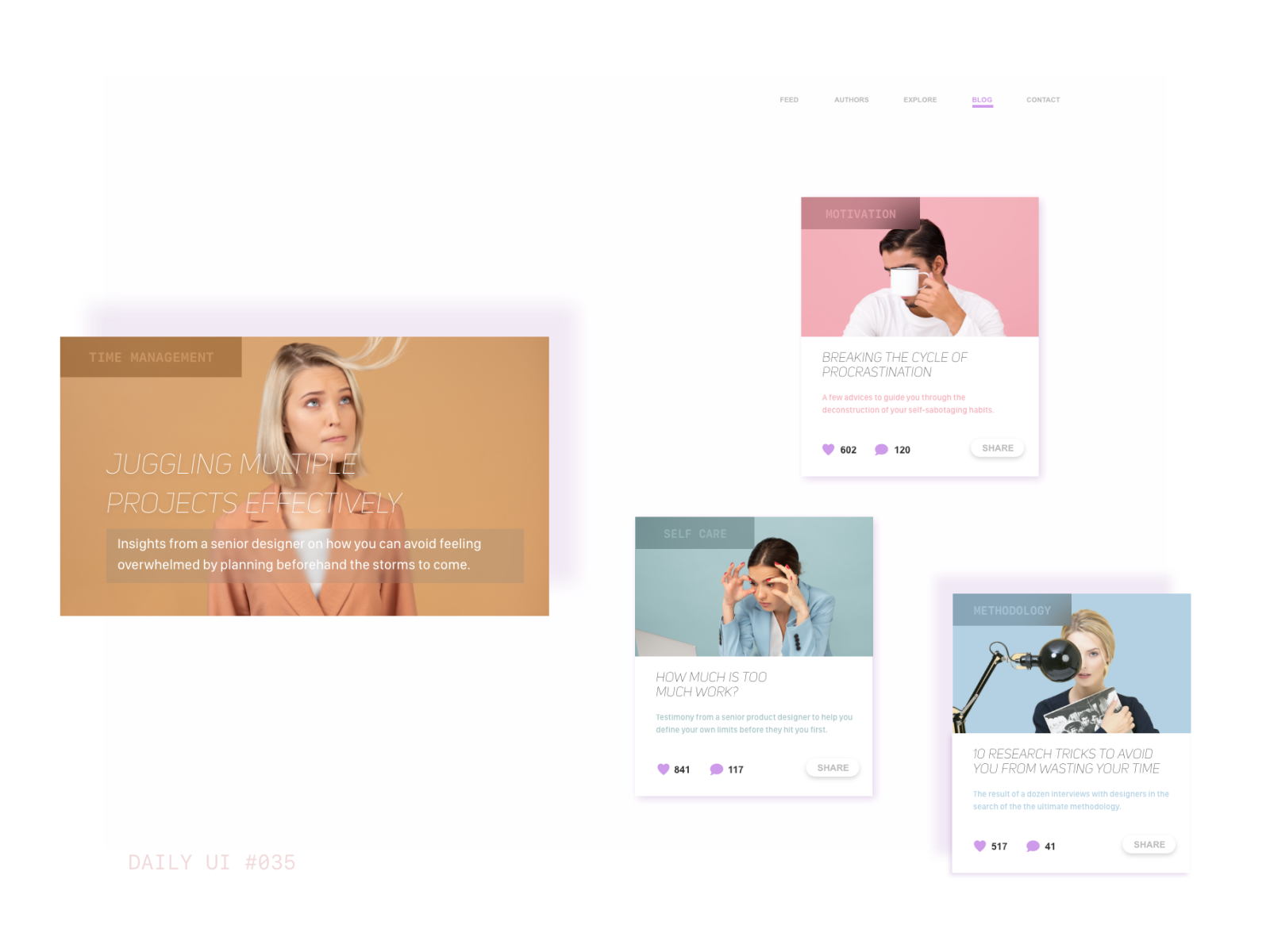 DAILY UI #035 | Blog Post by Angélique Ouellet on Dribbble