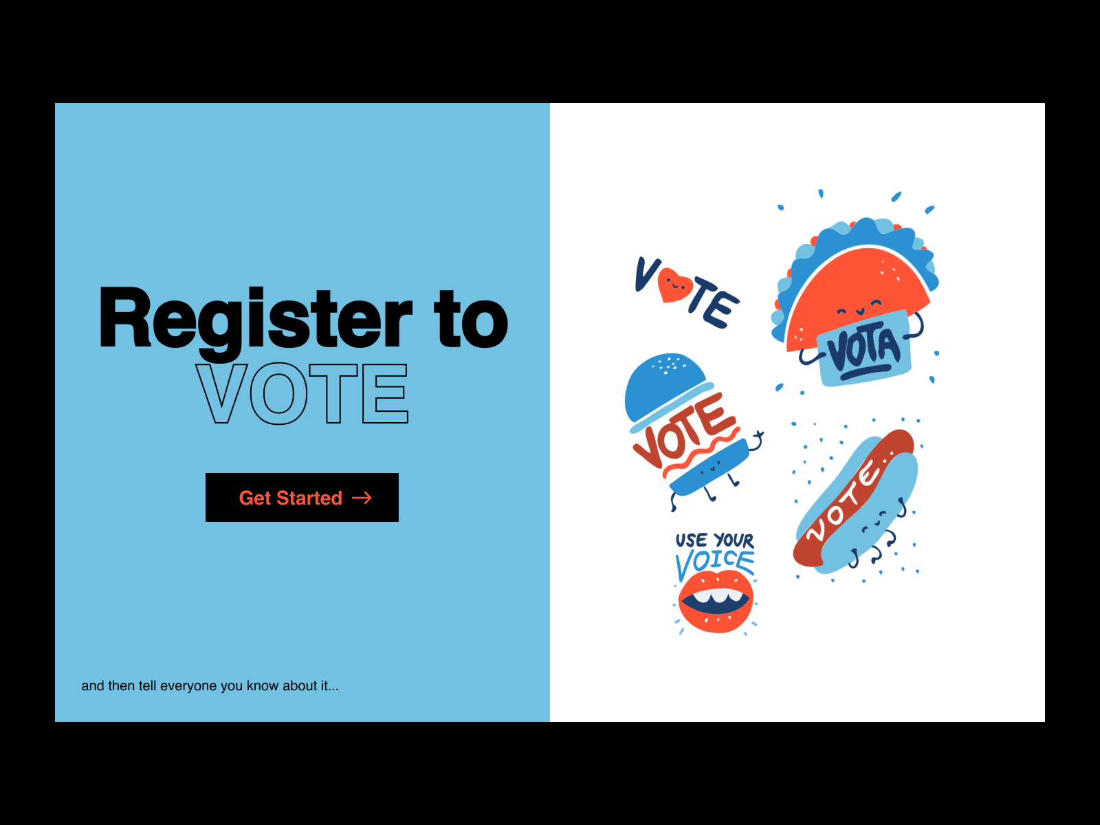 Vote Landing Page UI by Tania Sharma on Dribbble