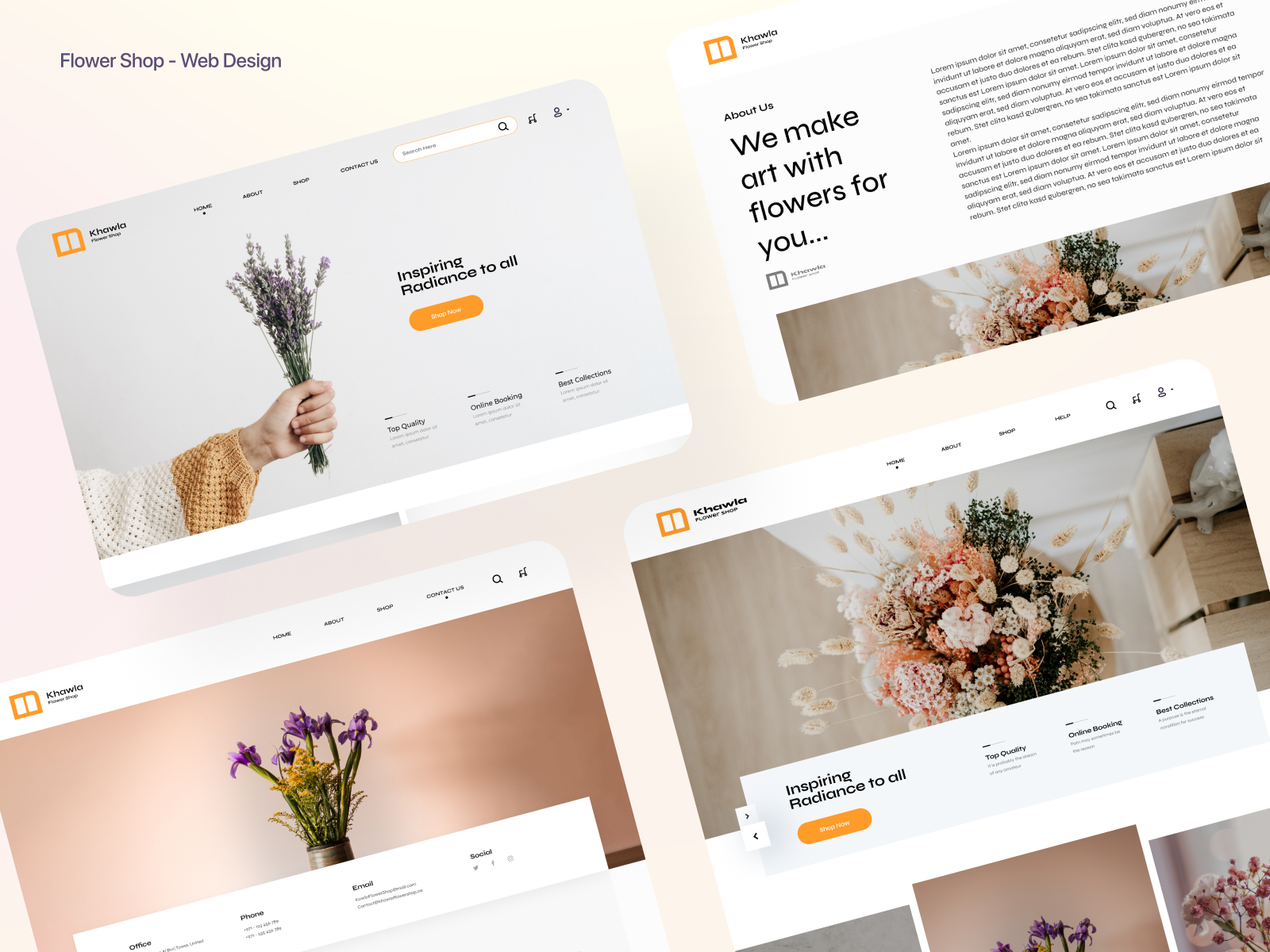 Flower Shop - Web Design by Bilal Ahmed on Dribbble