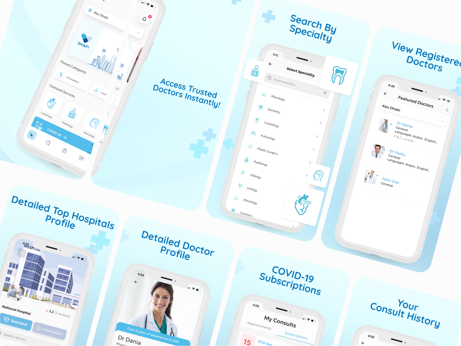 Medical App Screenshots for App Store & Plays by Bilal Ahmed on Dribbble