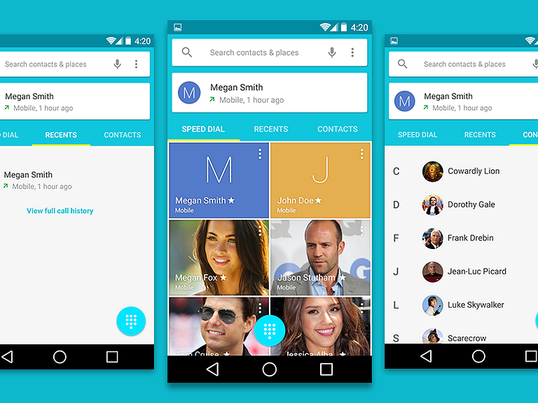 Freebie: Android L Contats UI PSD by Roberts Ozolins on Dribbble