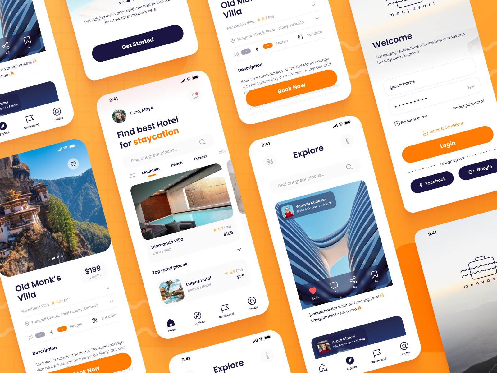 Booking App UI Exploration by Johan Chandra on Dribbble