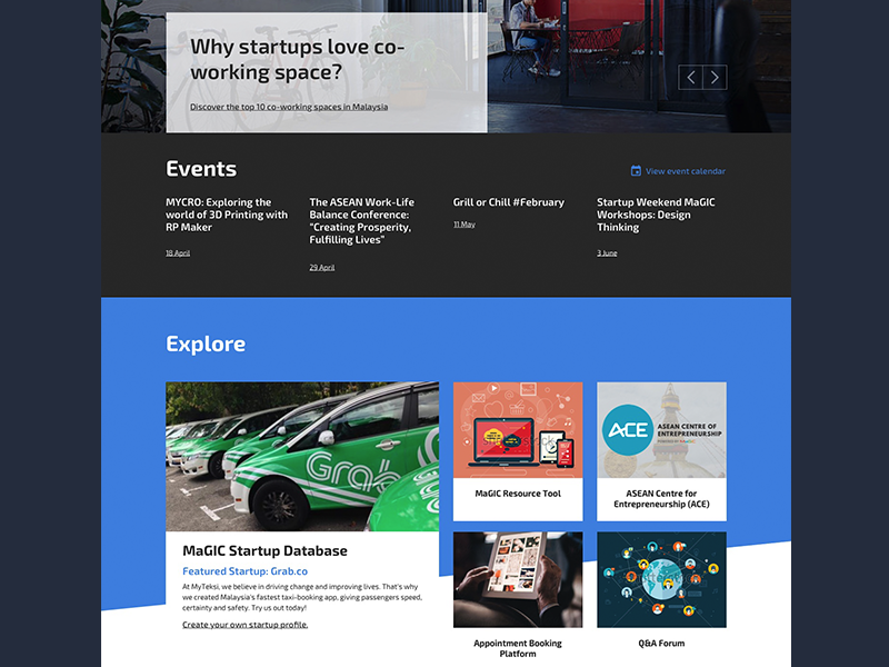 Landing page by Razlan Hanafiah on Dribbble