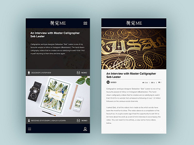 文章详情页 by ciniao on Dribbble