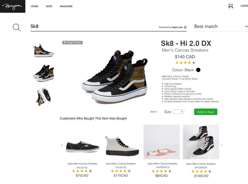 Search Shoe Page by Bryan Li on Dribbble