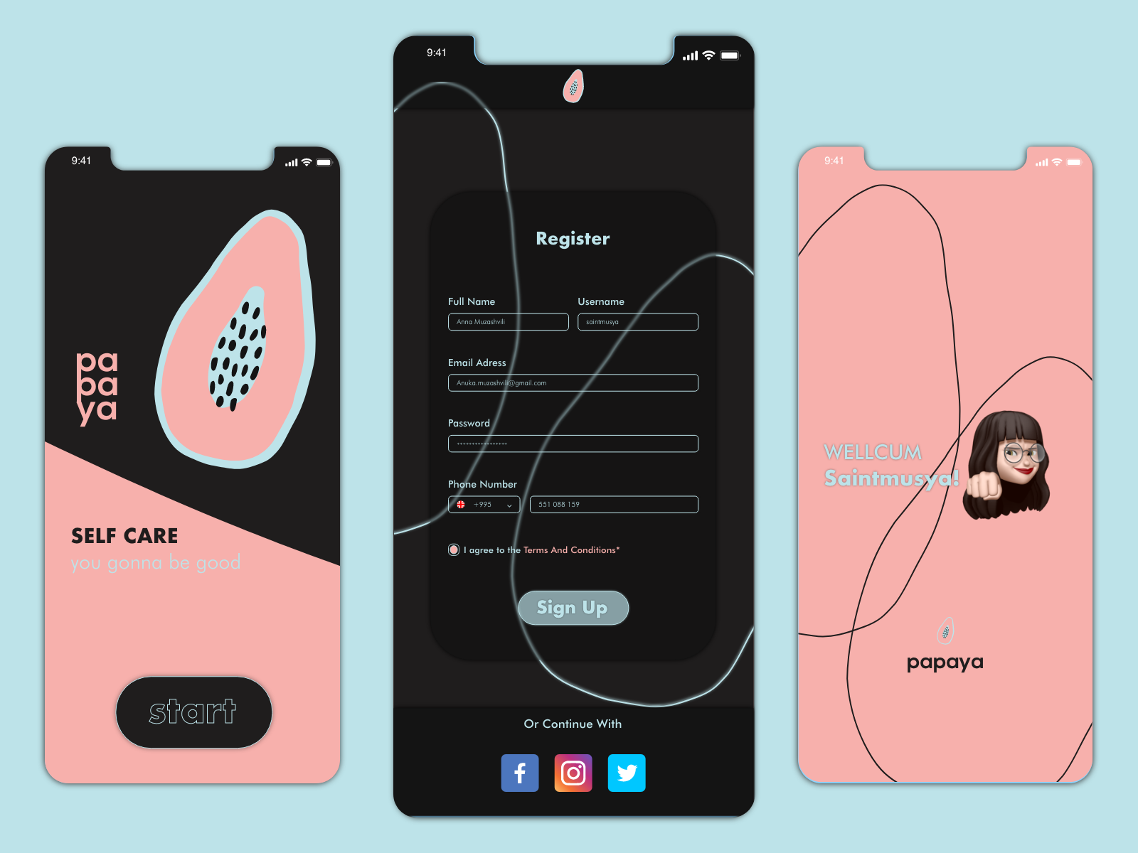 Papaya App by Yoshiwara on Dribbble