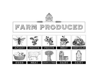 Farm Produced Logo & Icons by Jennifer on Dribbble