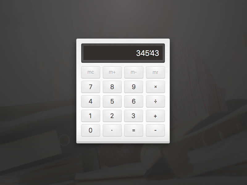 UI challenge - Calculator #004 by Kristaps Elsins on Dribbble