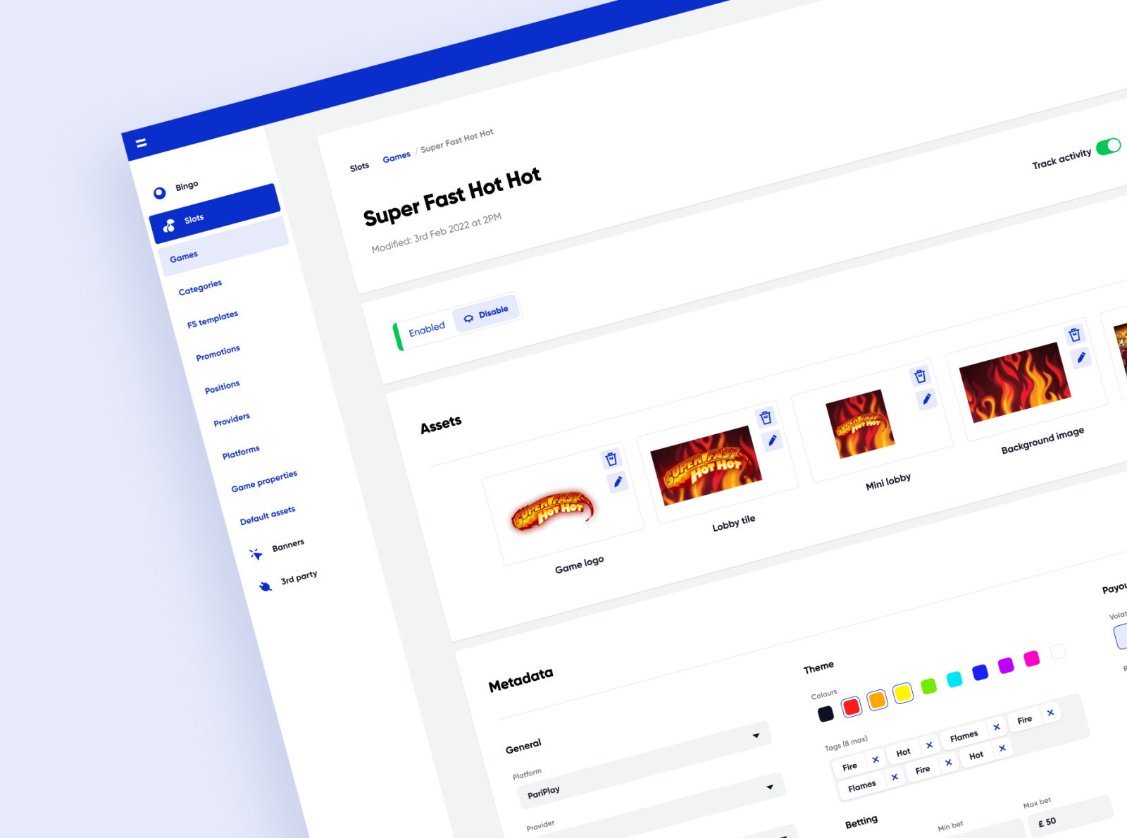 Game CMS by David on Dribbble