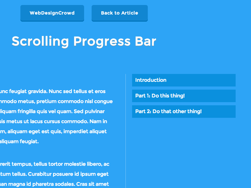 Scrolling Progress Bar by WebDesignCrowd on Dribbble Scrolling Progress Bar by WebDesignCrowd on Dribbble