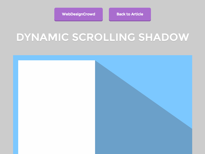 Dynamic Scrolling Shadow by WebDesignCrowd on Dribbble