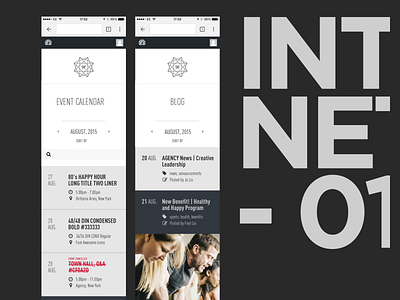 Intranet UI: visual concept, rebound by Ming Liu on Dribbble