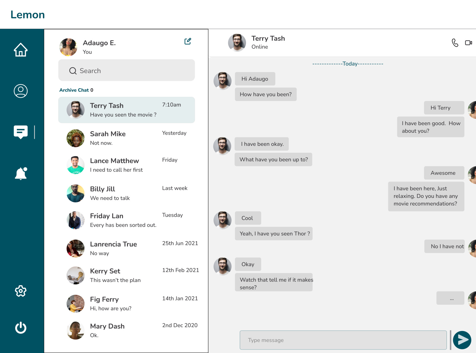Direct Message by Emmanuella O. on Dribbble
