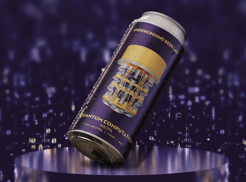 Quantum Computation Label Design for Underground Beer Lab by LabelGurus ...