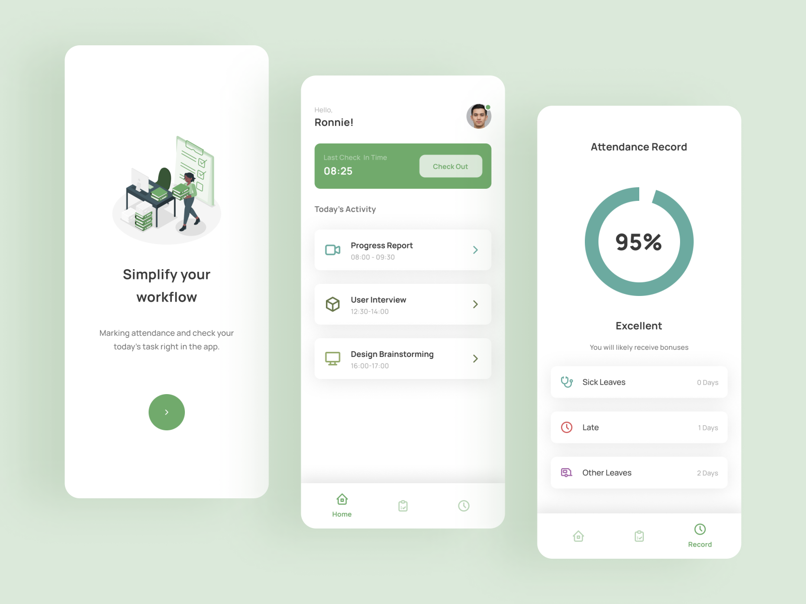 Employee Attendance App Mobile App Design By Yusron Taufiq On Dribbble