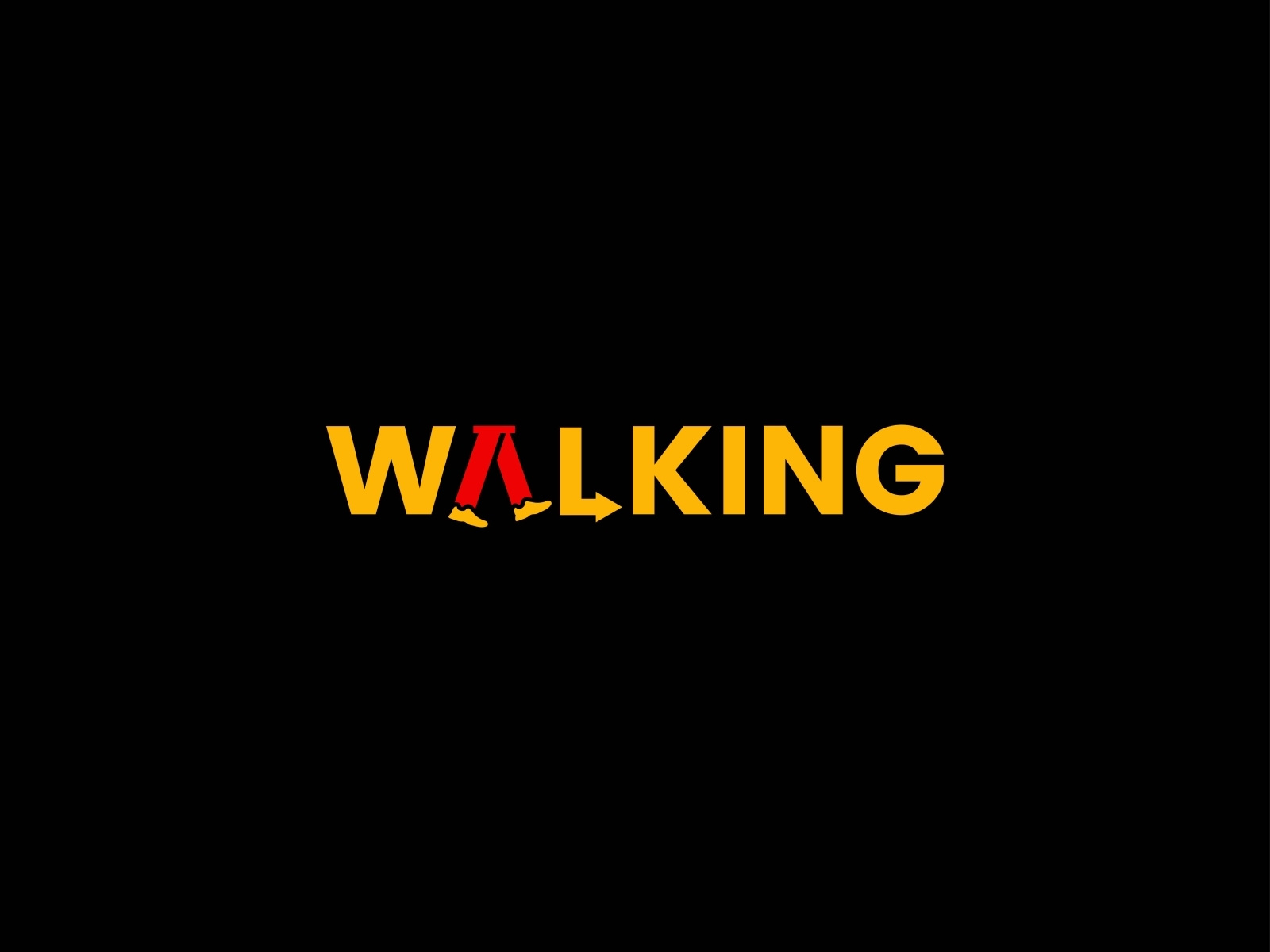 Walking wordmark logo design golden and red color by Md Emon Sheik. UI ...