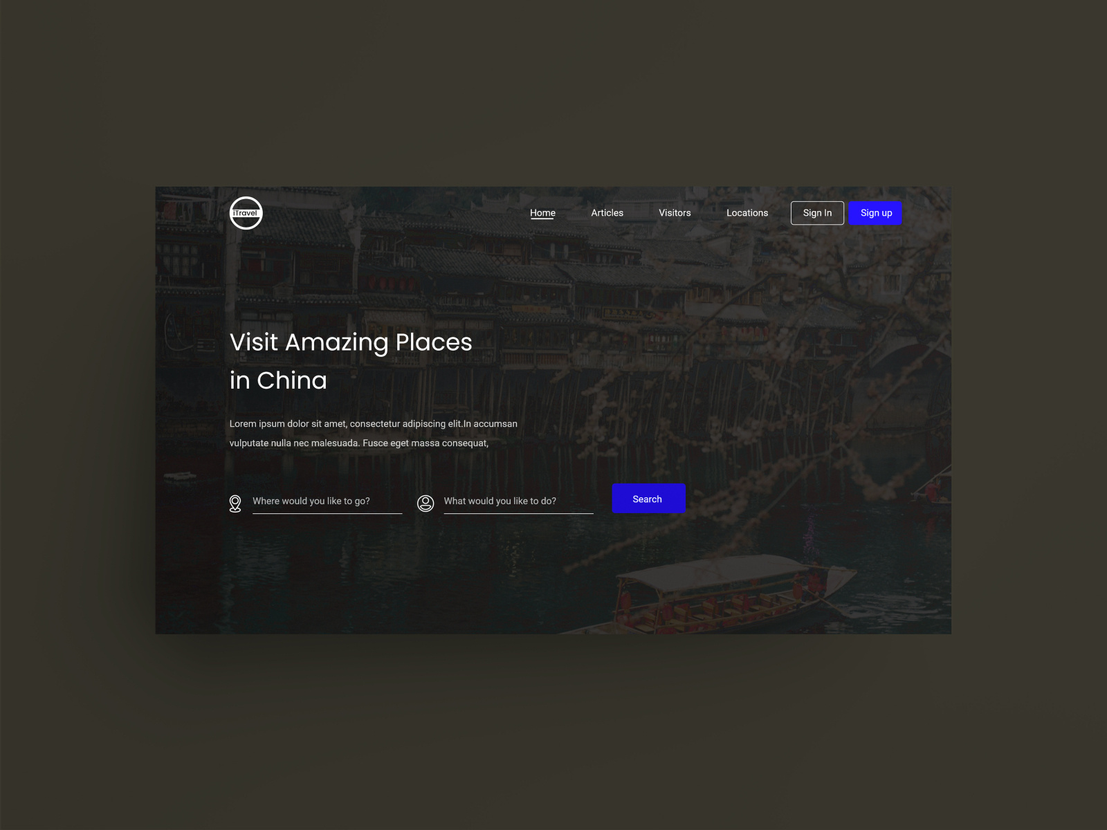 A Travel Platform Landing page Design Concept by Bright Mba on Dribbble