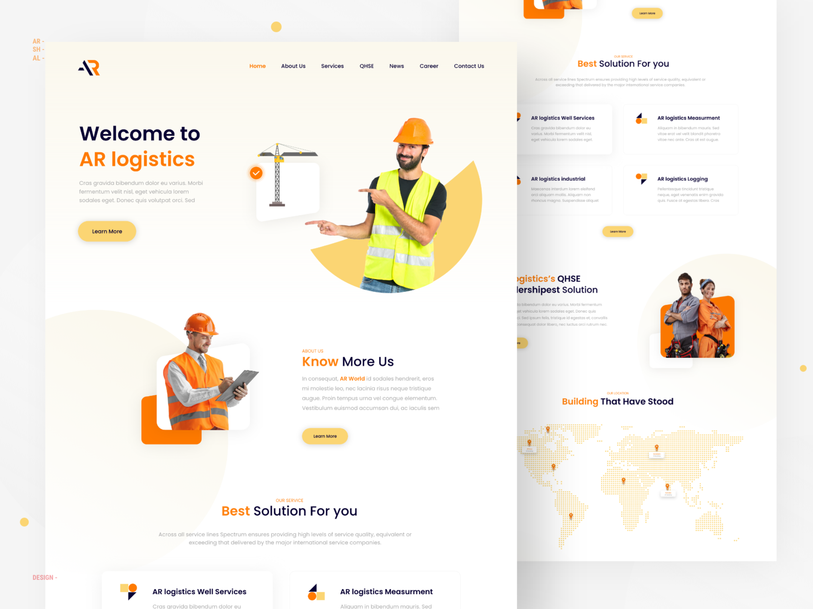 Logistics Website UI by Arshal Ameen on Dribbble