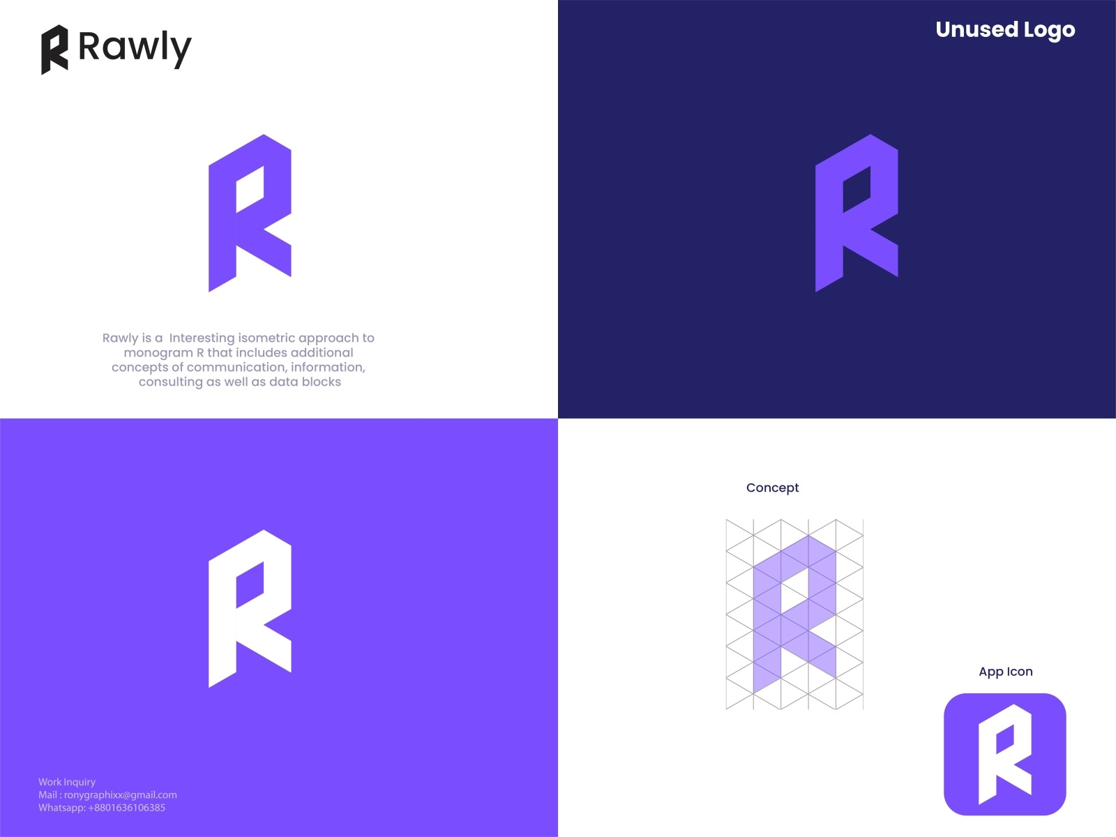 Letter R modern Logo Concept by Rony Ahmed | Freelance Logo & identity ...