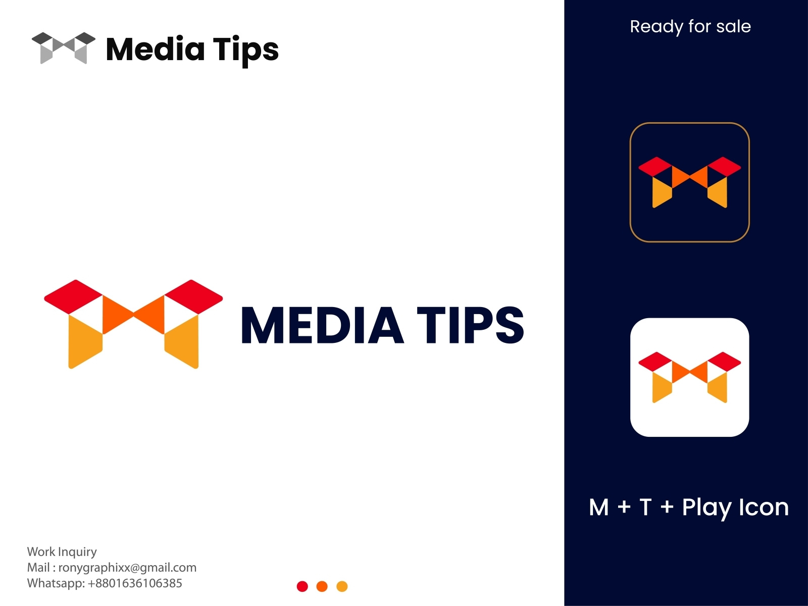 Modern M logo for a digital media Company by Rony Ahmed | Logo Designer ...